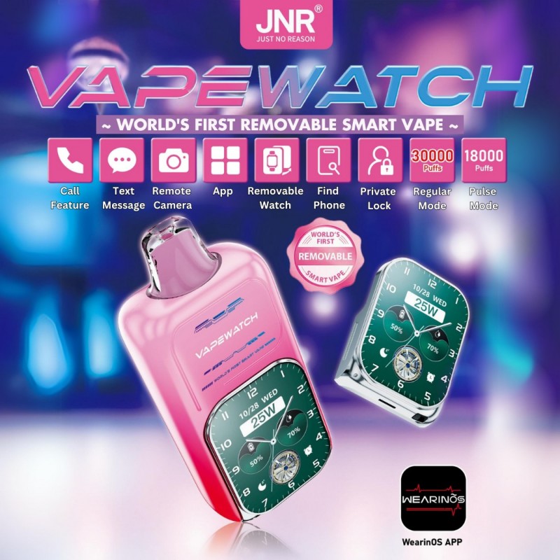 Jnr Vapewatch 30k Replaceable Disposable 5 Vape Watch